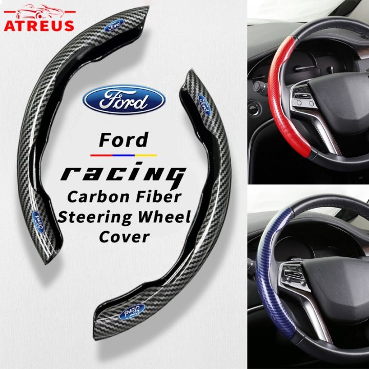 Ford Carbon Fiber Steering Wheel Cover Anti Slip Car Steering Wheel ...