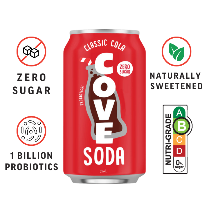 Cove Cola Gut Healthy Probiotics & Vitamin C Soda, 355ml x 12 cans ...