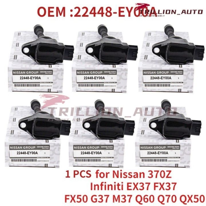 คอยล์จุดระเบิด OEM 22448-EY00A สําหรับ Nissan 370Z Infiniti FX37 G37 ...