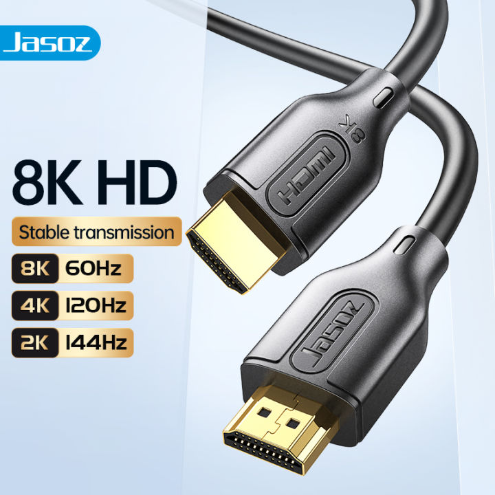 Jasoz 8K HDMI 2.1 Cable 8K/60Hz 4K/120Hz 1440p 48Gbps HDCP2.2 for PS5 ...