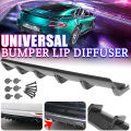 xuming Carbon Fiber Look Rear Bumper Lip Valance Diffuser Shark Fin 6 ...