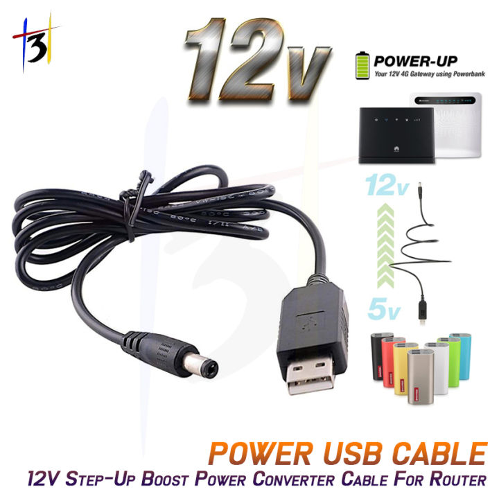 12V Step-Up Boost Cable Module Converter 2.1x5.5mm Male Connector Wi-Fi ...