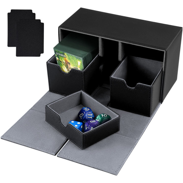 Premium Deck Box For Magic The Gathering Cards 200+ Card Box With Dice ...