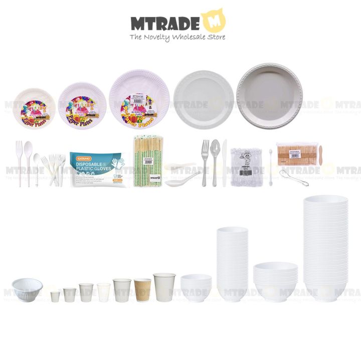 MTRADE Disposable Partyware | Paper Plate | Plastic Plate | Bowl ...
