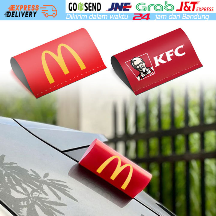 MCD / KFC - Stiker Label Tag Mobil Hiasan Sticker Mobil Tahan Air ...