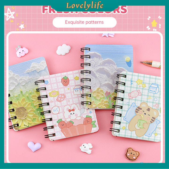 Lovelylife🔥 Kartun Coil Notebook Lukisan Minyak Hewan Notebook Mini ...