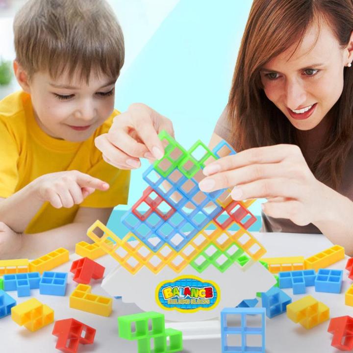 Tetra Tower Game Tetris Balance Toy Stacking Block Building Stack ...