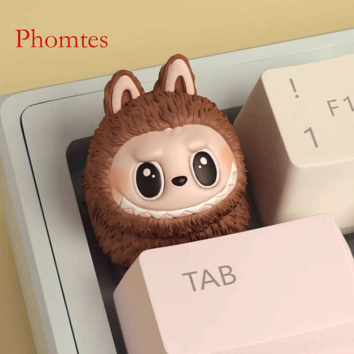 Labubu Merchandise Cute Pop Mart Mechanical Keyboard Resin Keycaps ESC ...