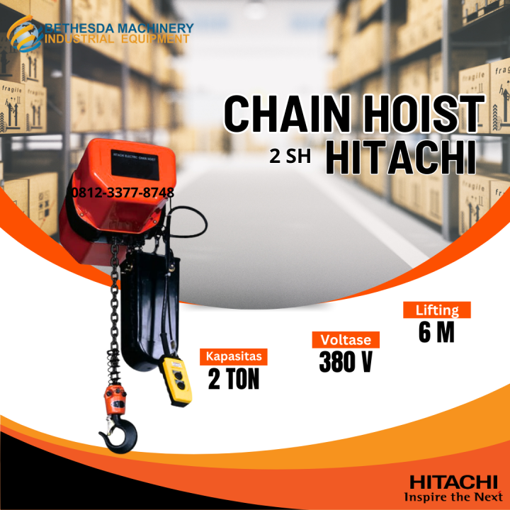 Electric Hitachi Hoist 2 TON 3 Phase 6 Meter Hoist Crane 2 TON | Lazada ...