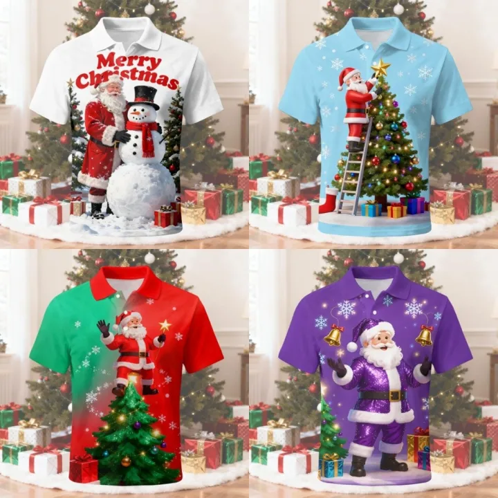 2026 Merry Christmas, Happy New Year! Christmas Polo Shirt, Santa Claus ...