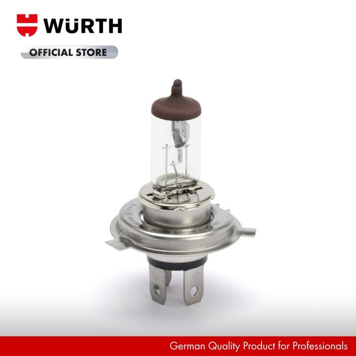 Wurth Halogen Car Bulb BULB H4 P43T 12V 100/90W | Lazada