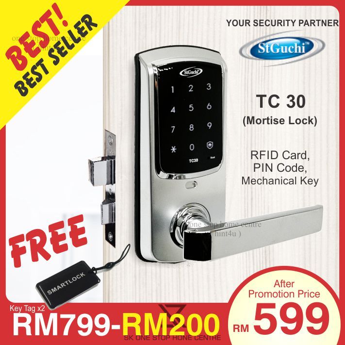 ST GUCHI SGDL TC 30 DIGITAL DOOR LOCK | Lazada