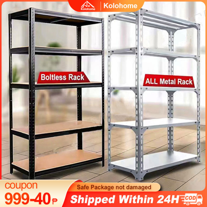 Load 600 KG Boltless Metal Steel Rack 5 Layer Steel Rack Organizer ...