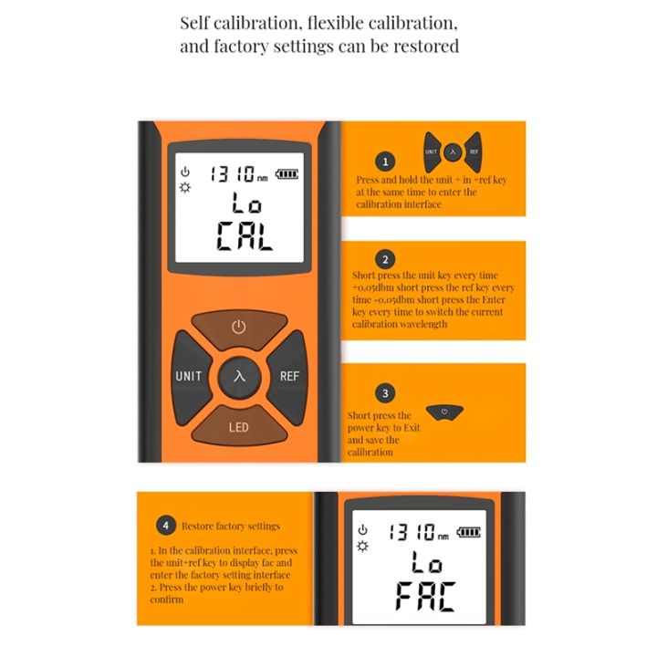 High Precision Fiber Optical Cable Tester FTTH -70 to 6DBm OPM FC/SC ...