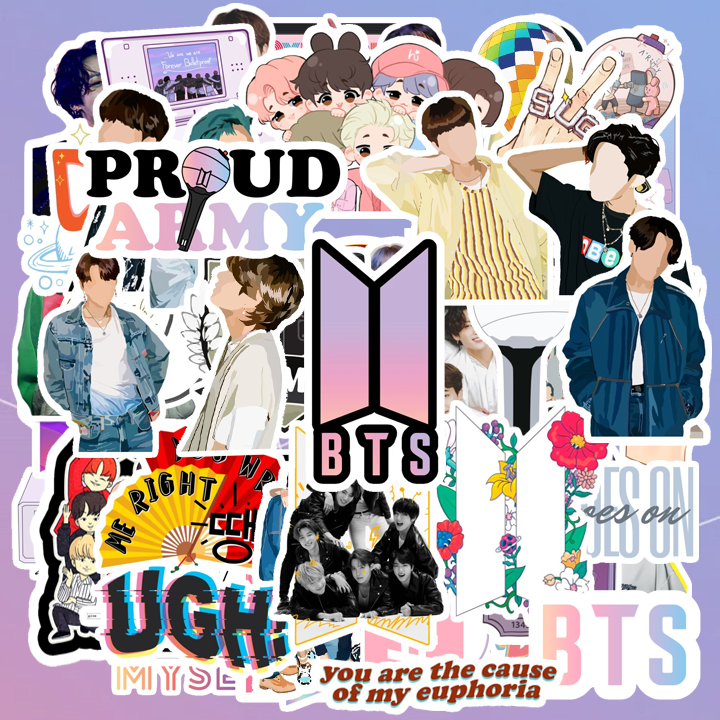 BTS 50 pcs Waterproof Stickers | Lazada PH