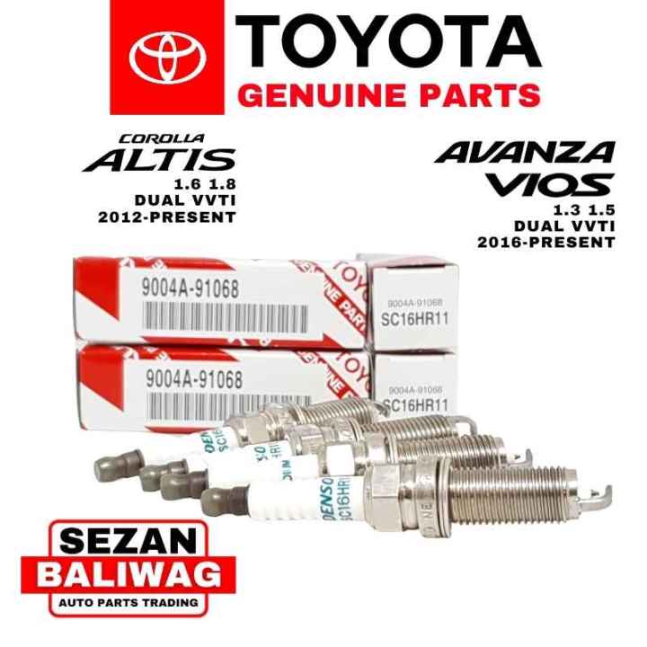 ORIGINAL TOYOTA SPARK PLUG SC16HR11 SET OF 4 AVANZA VIOS DUAL VVTI 2012 ...