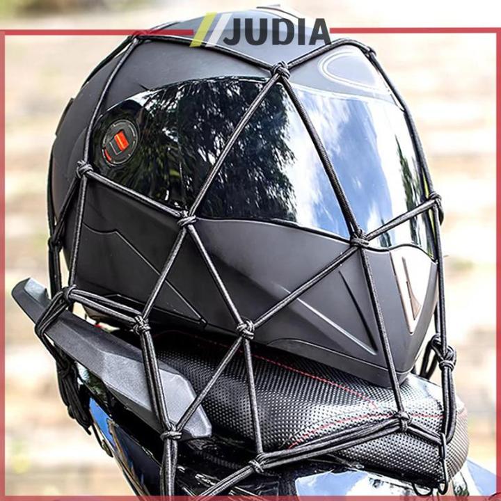 JUDIA 1 Pcs Motorcycle Luggage Net Helmet Mesh Fuel Tank Storage Rubber ...