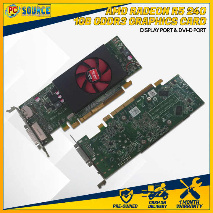 AMD RADEON R5 240 1GB GDDR3 Low profile GRAPHICS CARD | DISPLAY PORT ...