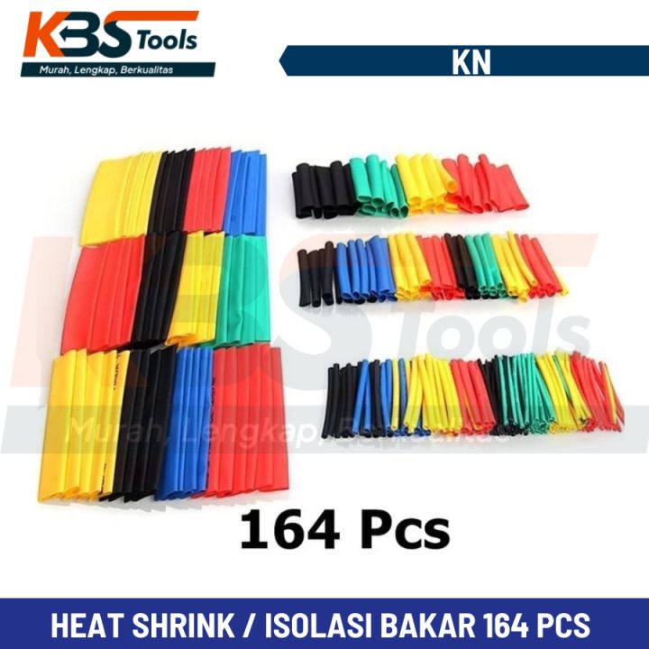 Isolasi Bakar Kabel Set 164 PCS - Selongsong Bakar - Tube Heat Shrink ...