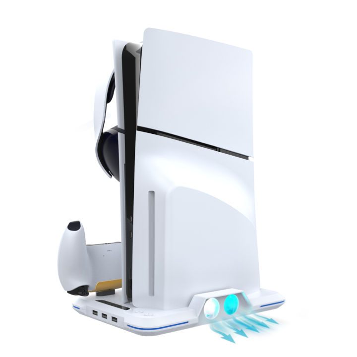 Universal multifunctional cooling base for PS5 slim console with ...