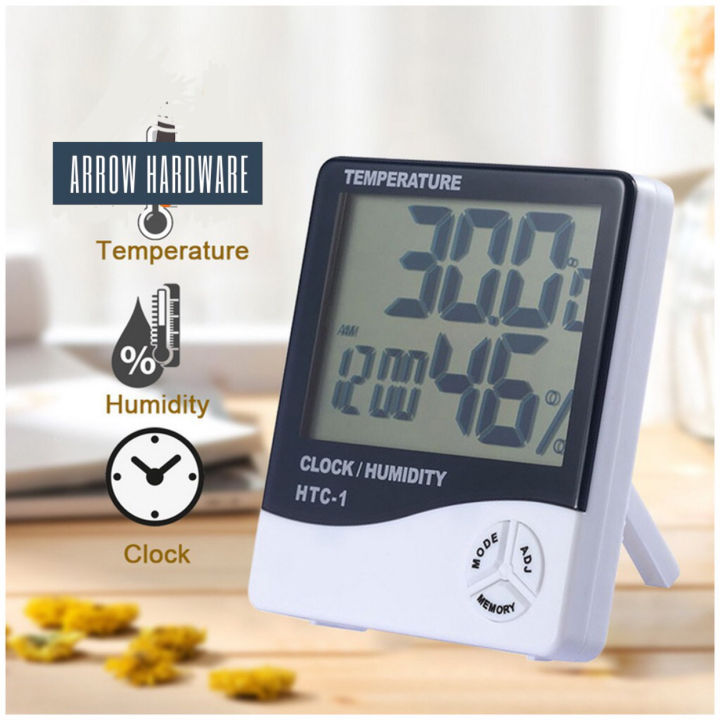 Indoor LCD Electronic Humidity Meter Digital Thermometer Hygrometer ...