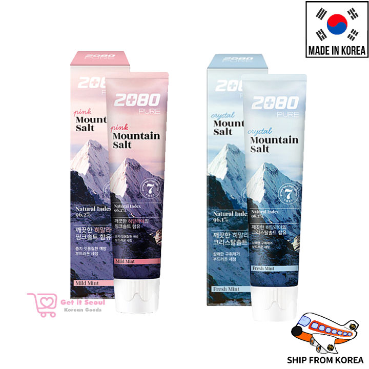 Korea 2080 Pure Himalayan Salt Toothpaste 120g X 3EA Pink Salt and ...