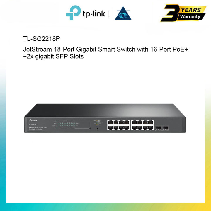 TP-Link TL-SG2218P JetStream 18-Port Gigabit Smart Switch with 16-Port ...