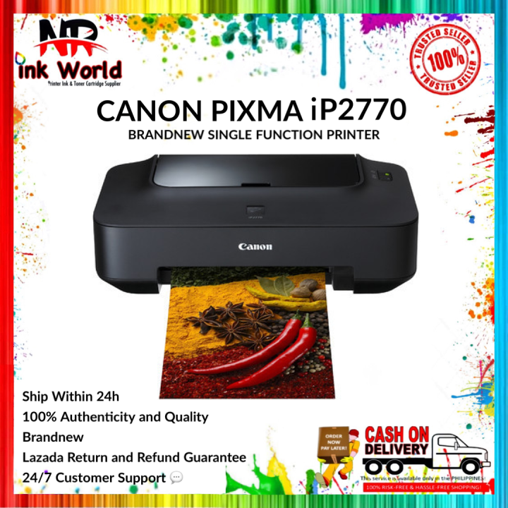 Canon Pixma iP2770 Printer Brand New Inkjet Photo Printer with 1 Set ...
