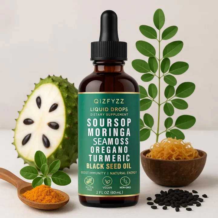 Soursop Bitters 10-in-1 Herbal Liquid Drops with Nori, Moringa ...