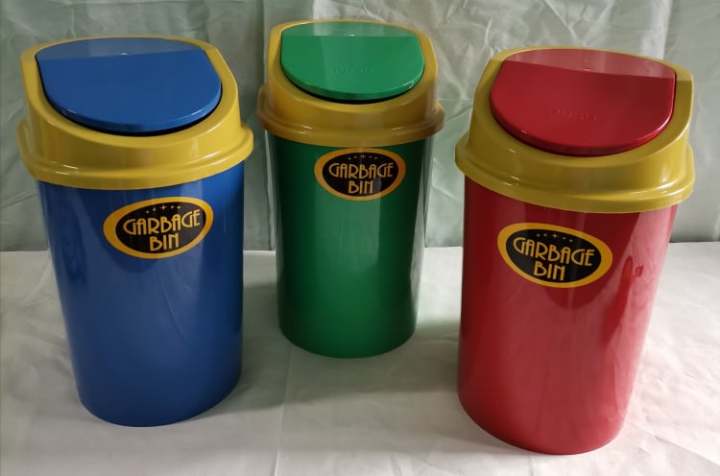 Oval Garbage Bin with swing cover 6L | Lazada PH