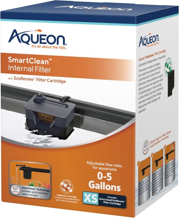 Aqueon QuietFlow Internal Filter with SmartClean Technology, Extra ...
