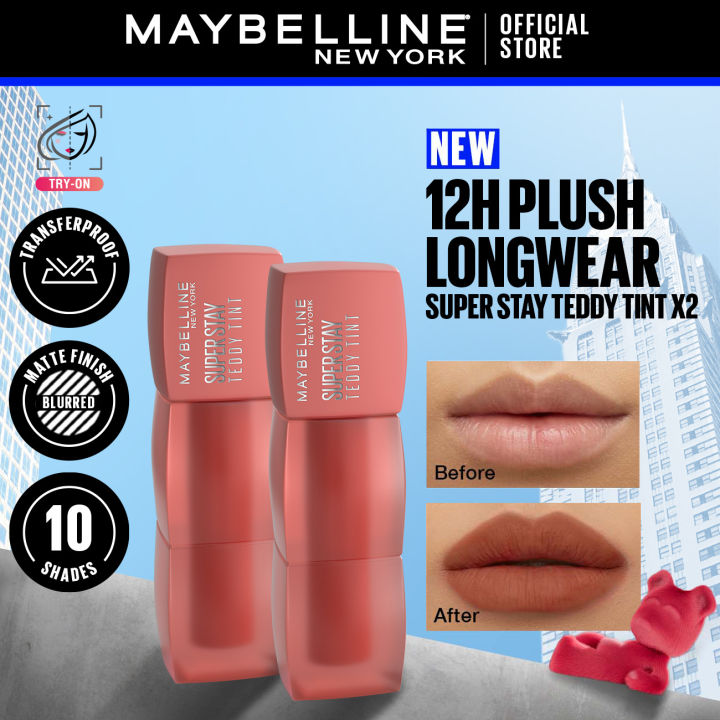 [BUNDLE] Maybelline Super Stay Teddy Tint Duo - 12H Longwear Soft ...