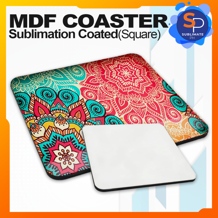 Personalized Sublimation Coated MDF Wood Coaster(10cm x 10cm ...