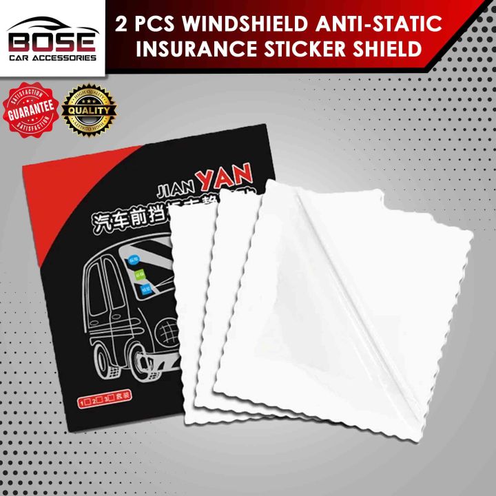 3 pcs / set Car Sticker Invisible Patch Annual Inspection Film ...