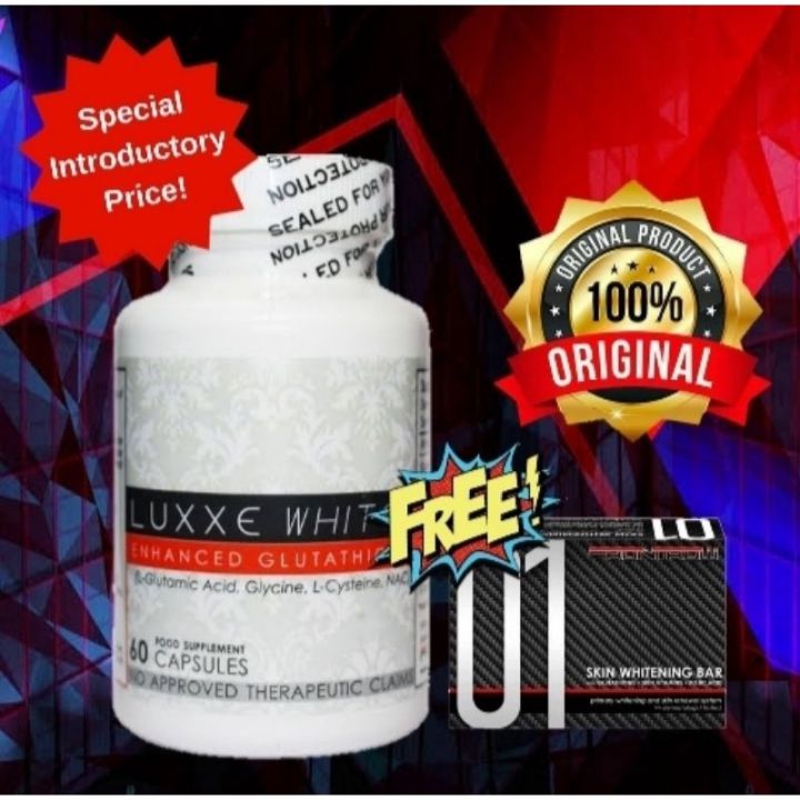 BEST- SALE! Luxxe White Enhance Glutathione with free soap (60 capsules) | Lazada PH