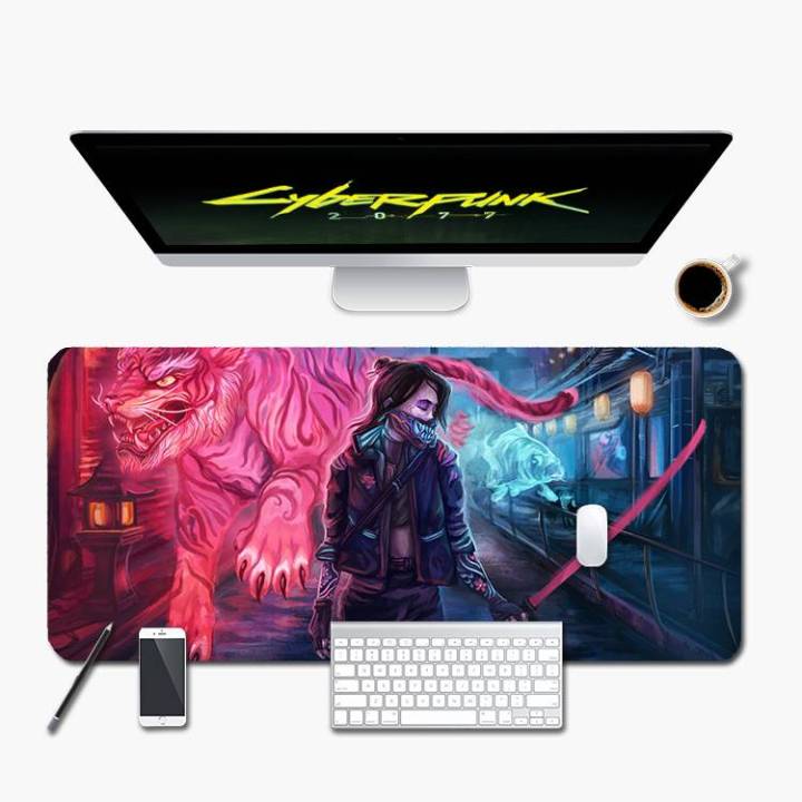 Cyberpunk 2077 Mouse Pad Cartoon Anime Gaming Oversized Mousepad ...