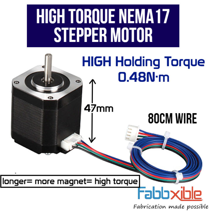 High Torque NEMA17 Stepper Motor 0.45N.m | Lazada