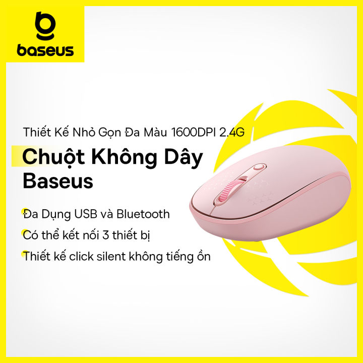 Chuột không dây Baseus Wireless Mouse 1600DPI 2.4G with USB Receiver ...
