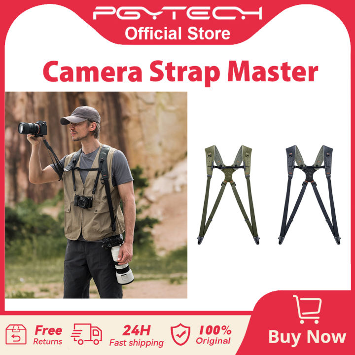 PGYTECH Camera Strap Master Midnight Black | Adjustable Shoulder & Neck ...