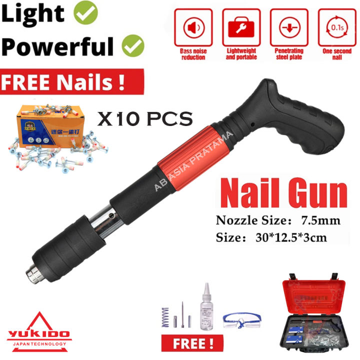 BONUS 10 PCS MATA Alat Mesin Tembak Paku Beton Fastening Gun Ramset Gun ...