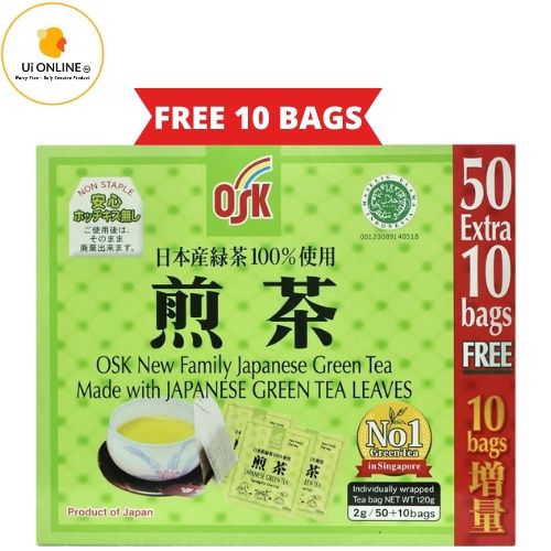 OSK 100% Japanese Green Tea Leaves 2g X 50's [ PROMO 50+10 ] | Lazada