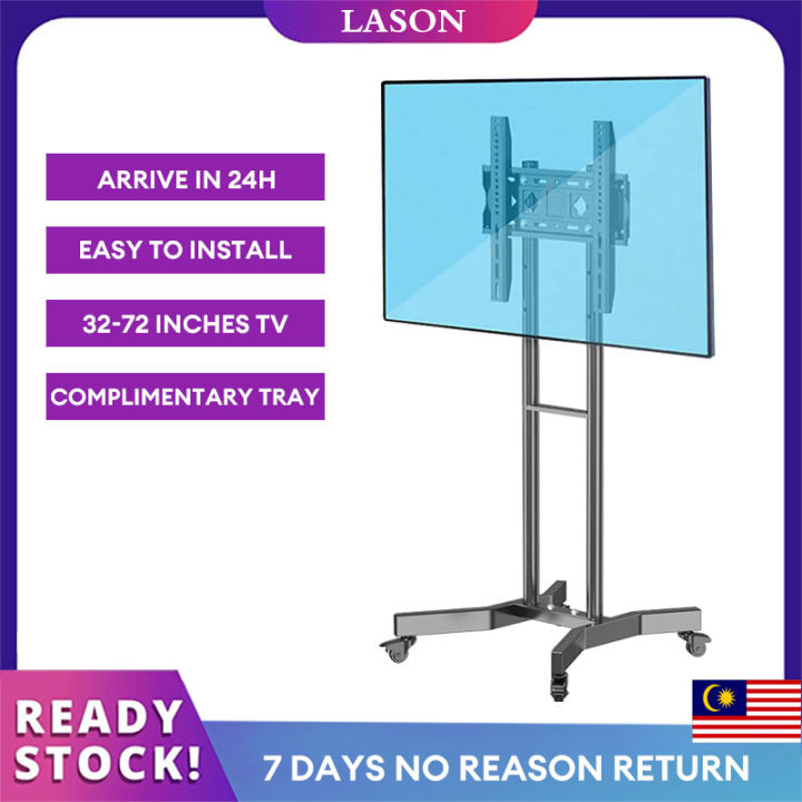 TV Stand Mobile Cart Trolley 34-55" Screen LED LCD Monitor Mount Kaki ...