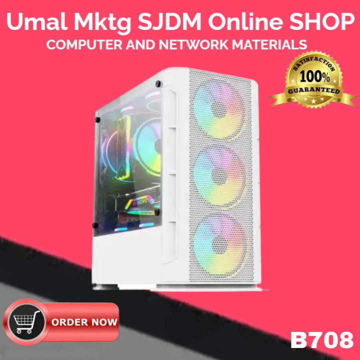 YGT B708 BLACK / WHITE Gaming Case ( Note: CASE ONLY ) | Lazada PH