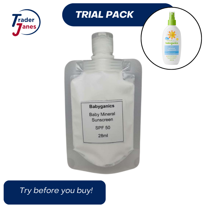 TRIAL PACK Babyganics Baby Mineral Sunscreen SPF 50 28ml | Lazada PH