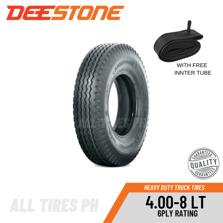 Deestone Tires 4.00-8 6PR ( Thailand Made ) Tire with FREE Interior ...