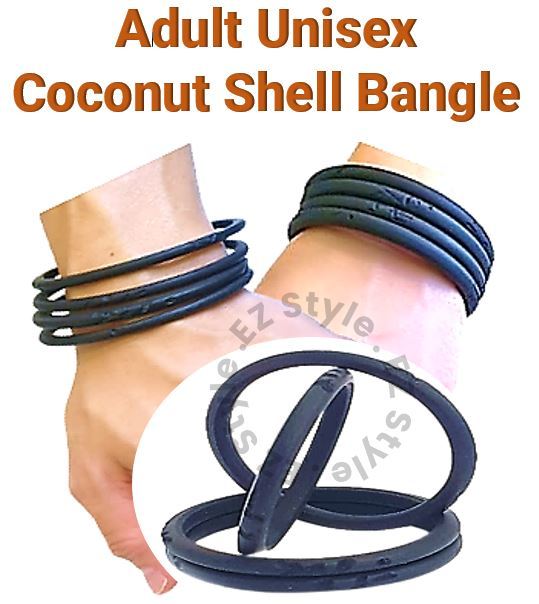 EZSTYLE Adult Unisex Coconut Shell Bangle / Gelang Tempurung Kelapa ...