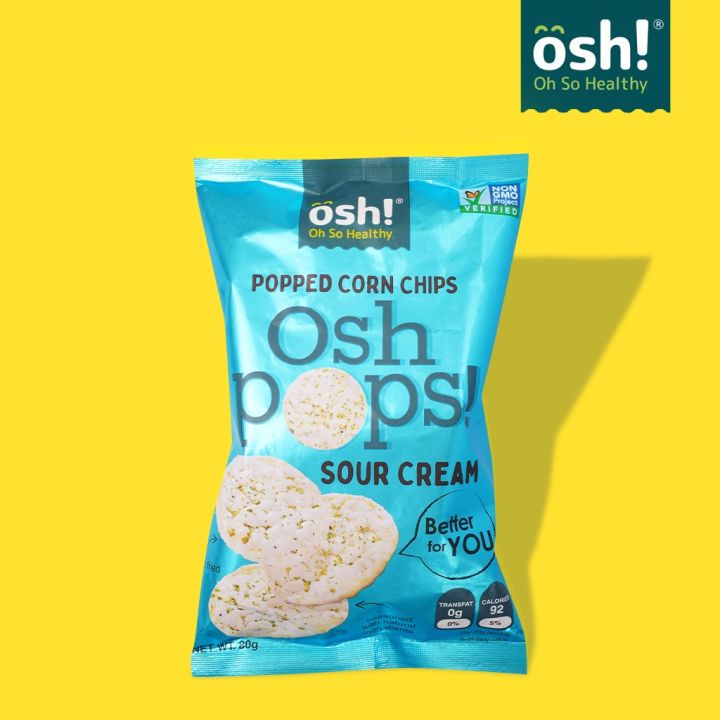 OH SO HEALTHY POPPED CORN CHIPS OSH POPS SOUR CREAM 20 GRAMS | Lazada PH