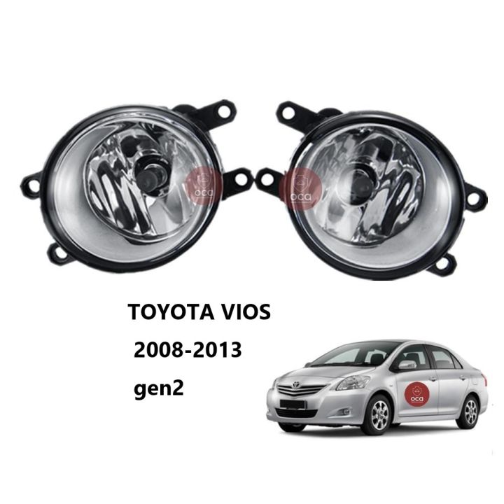 (glass lens) TOYOTA VIOS gen2 2008 2009 2010 2011 2012 2013 fog lamp ...