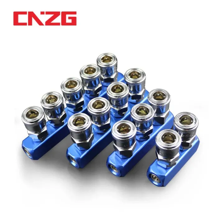 1/4 cepat penyambung pneumatik vertebra Manifold Multi pam alat ...