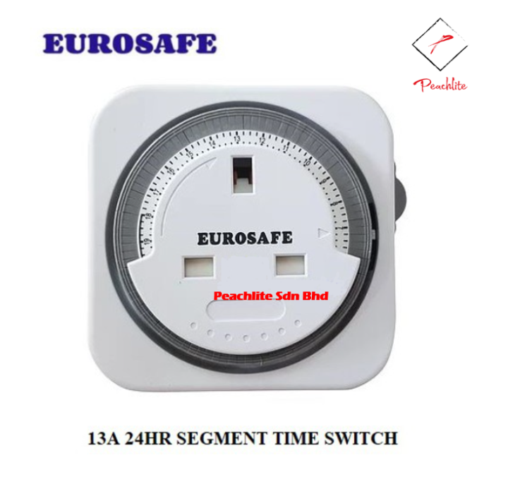 Eurosafe 24hr 13a Plug In Timer Segment Time Switch Socket Sirim Certified Lazada